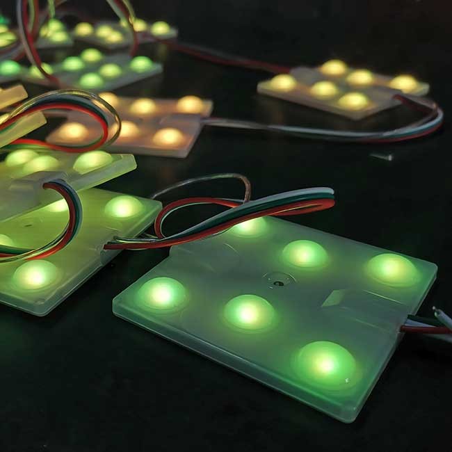 RGB Programmable LED Sign Light Module with 140° Lens-24VDC RGB ...